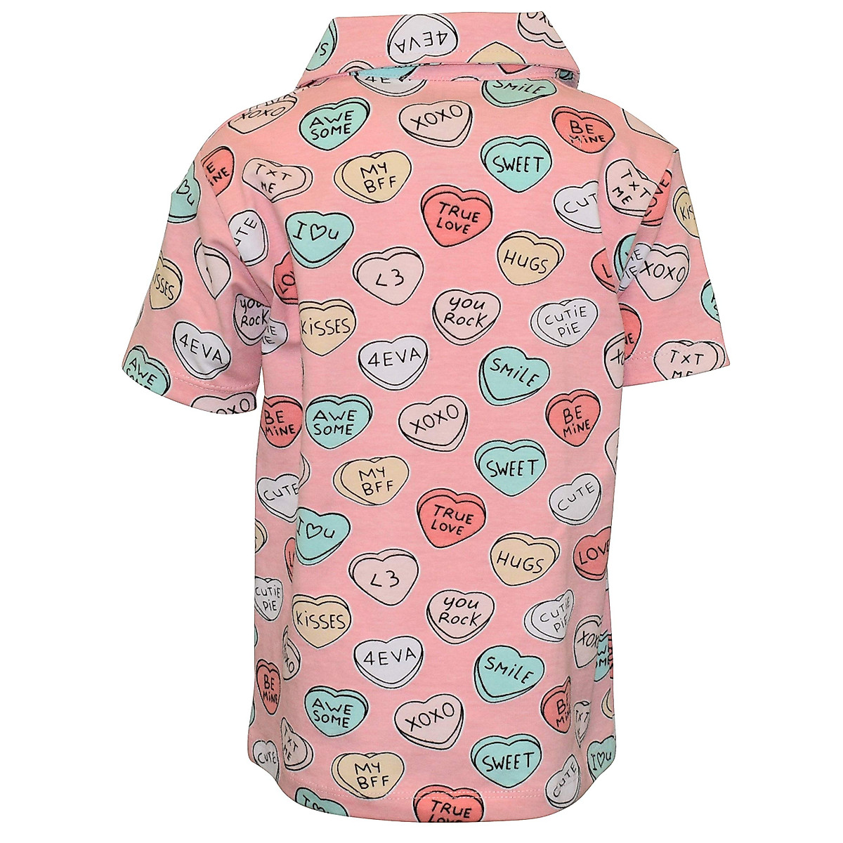 Unique Baby Boys Valentines Day Candy Hearts Polo Shirt (2t, Candy Hearts)