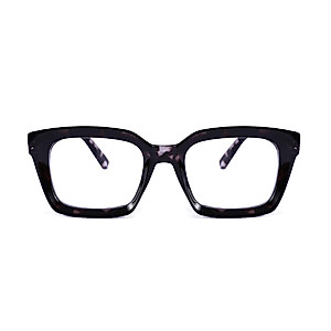 FEISEDY Blue Light Blocking Glasses Men Women Classic Thick Square Rim Frame Eyeglasses B2661