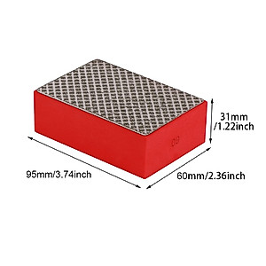 CALIDAKA 4pcs Diamond Hand Polishing Pad, 3.7"x 2.3" Sanding Blocks Polishing Block Kit for Ceramic Tile Stone Glass 60#,100#,200#,400#(Gold Side)