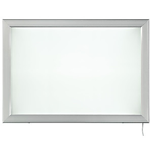 Displays2go 24" x 36" LED Light Box, Indoor/Outdoor, Acrylic Lens, Energy Efficient, Silver (LEDOD2436)
