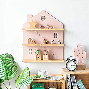 PIBM Stylish Simplicity Shelf Wall Mounted Floating Rack Shelves Retro Partition Storage Sundries Cosmetic Multifunction Storage Bedroom,3 Sizes, a , 40X9X52CM