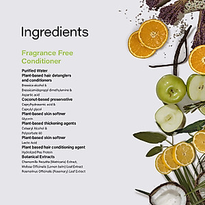 Phillip Adam Fragrance Free Conditioner - Apple Cider Vinegar Formula - No Parabens - For All Hair Types - 12 Ounce