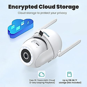 4MP Security Camera Outdoor, litokam 2.5K Cameras for Home Security Outside with 360° PTZ, Color Night Vision and Siren, Auto Tracking & AI Motion Detection, No Monthly Fee, 2-Way Talk