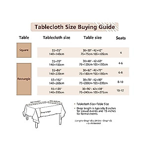 Laolitou Checkered Tablecloth Rectangle Washable Halloween Buffalo Plaid Table Cloth with Tassel Cotton Linen Gingham Table Cover for Picnic Kitchen Dining Room, Black and White, 70 Inch