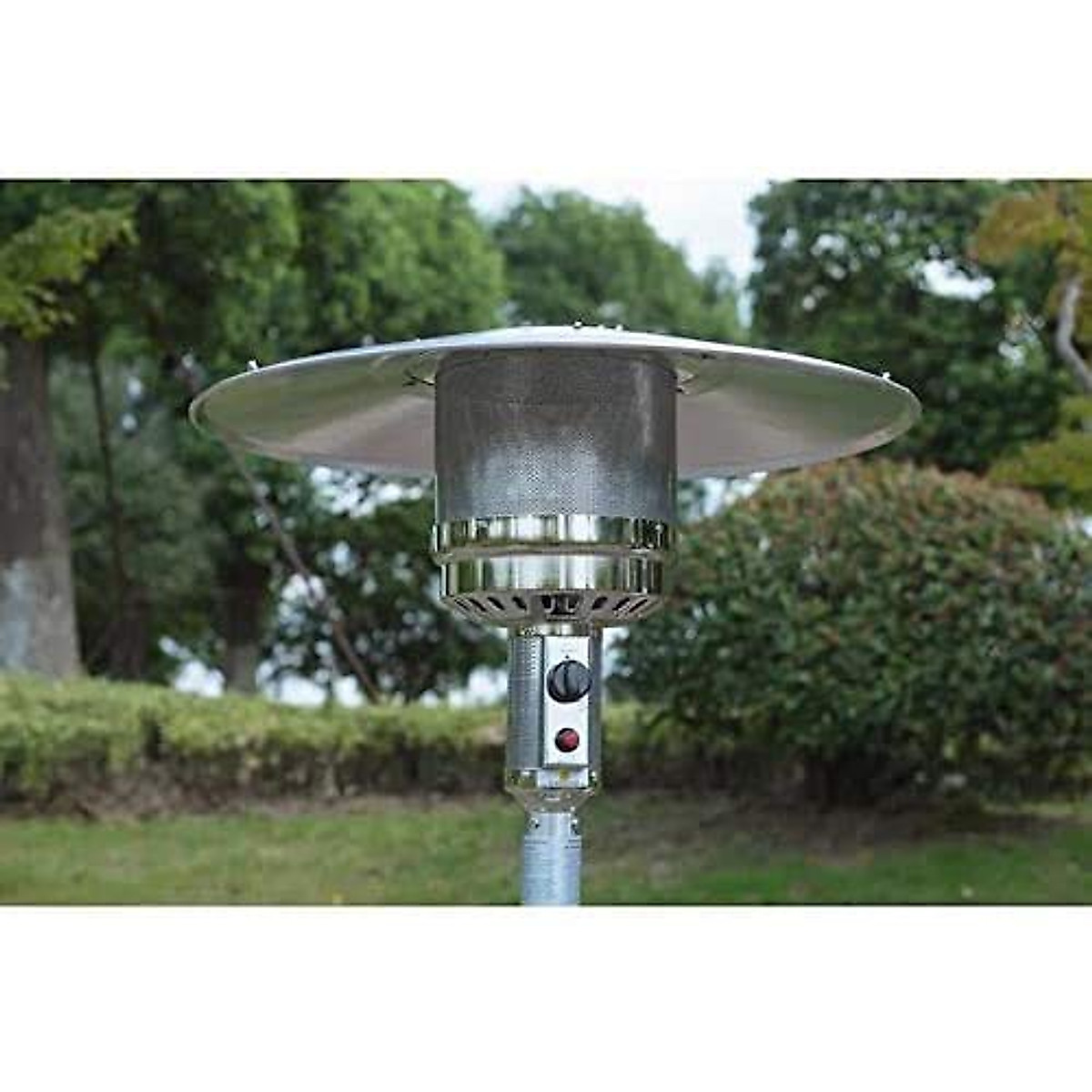 YZPFSD Style Selections/Garden Treasures 48,000 BTU Stainless Steel Floorstanding Liquid Propane Patio Heater，Portable Outdoor Heat Lamp