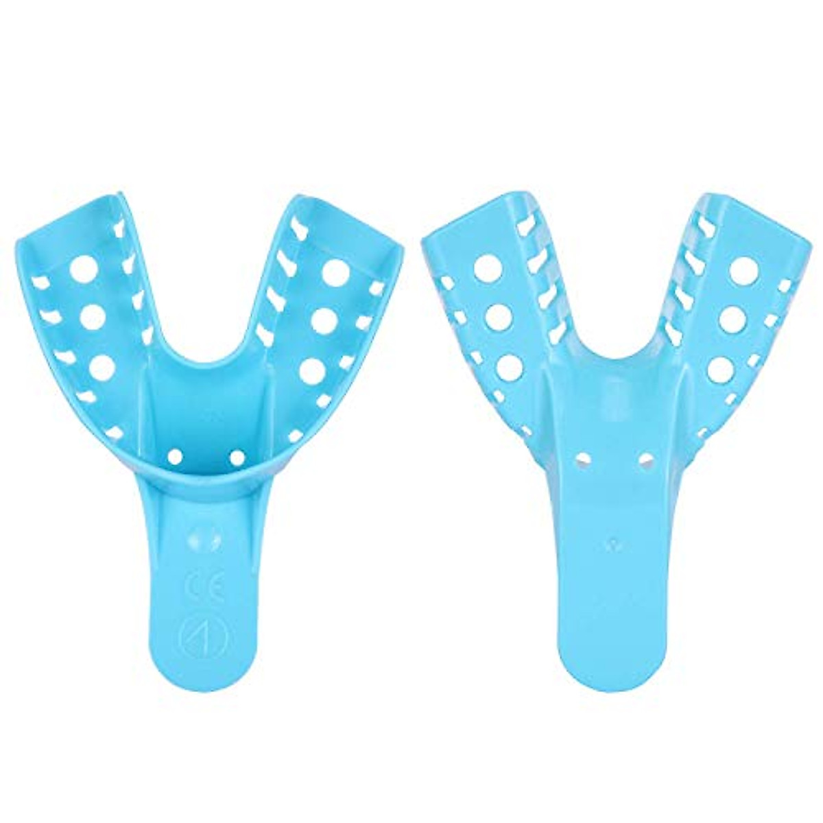 JMU Dental Impression Tray 12 Pcs, Perforated Disposable Impression Trays, 4 Medium Lower