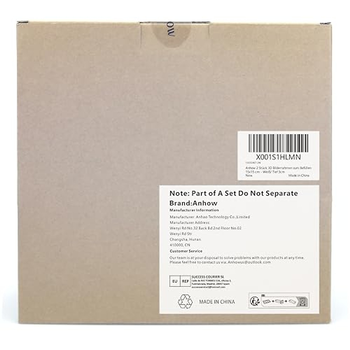 Anhow 2pcs 6x6 Shadow Box Frame, 3D Picture Frame Display Cas with Real Transparent Glass for Photos, Memorabilia, Crafts, Souvenir, Wedding Memories, Baby Items - White/ 1.2 Inch Depth