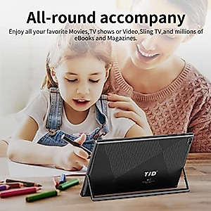 TJD Android 11 Tablet 10.1 Inch Tablets, 128GB ROM 512GB Expandable, Quad-Core Processor Google GMS Tablet, 6000mAh Fast Charge, 8MP Dual Camera, IPS HD Touchscreen WiFi Bluetooth (Black)