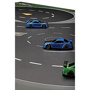 CALLPHA Race Track Scene Mat Vehicles Model Turbo Racing 1/76 Mini RC Car Parts Plastic Rubber Race Track (90 * 60cm)