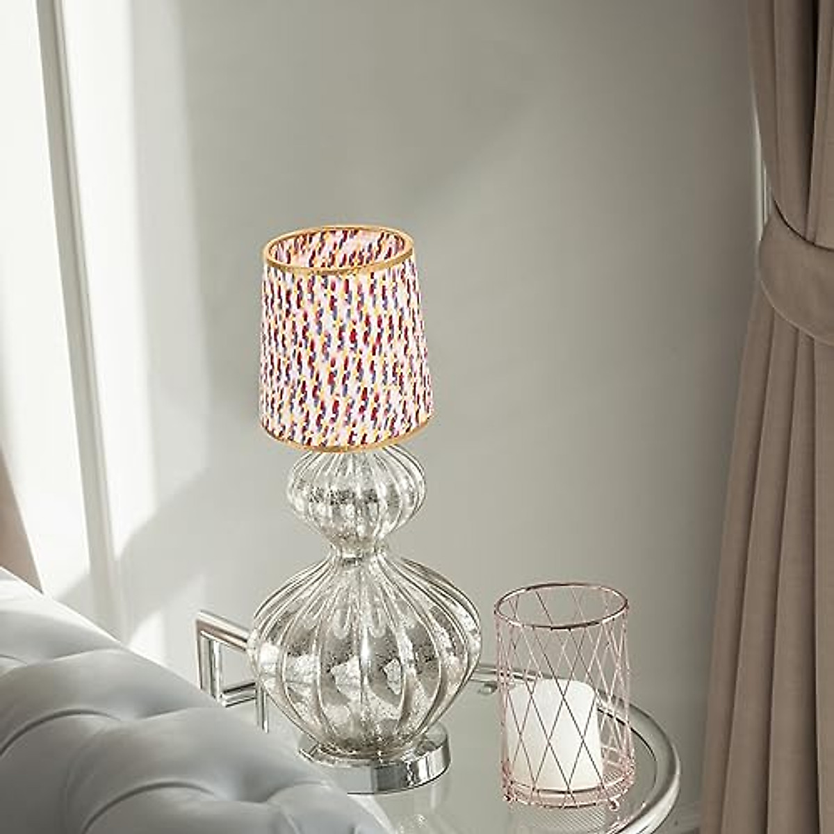 Artibetter desk lamp shell iron ceiling lamp girl conical to weave floor lamp cover lighting lampshade floor light rustic woven lampshade chandelier bohemian decorate floor lamp