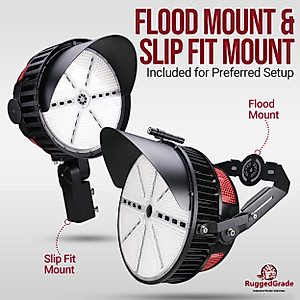 RuggedGrade 277-480V - 500W StadiumPro III LED Stadium Lights - 66,500 Lumen - 5000K - 30 Degree - Slip Fit