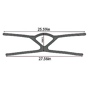 CPAP Mask Headgear Strap, Universal CPAP Headgear Strap for ResMed Mirage Series & Philips Respironics CPAP Mask, Comfortable Durable Stretchy Material, StandardGray (Headgear Only) (2PCS)