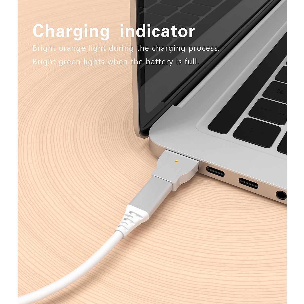 Aioum USB C to Magnetic 2 Generation T (T-TIP) 45W 60W 85W for MacBook Air Pro 2012-2017 with Line 1.8m