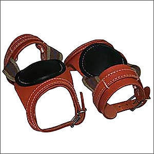 HILASON Western Horse Tack Leg Protection Skid Boots Chestnut