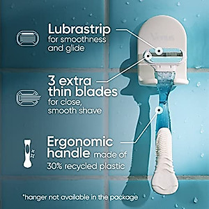 Gillette Venus Smooth Razors for Women, Includes 1 Handle, 6 Razor Blade Refills