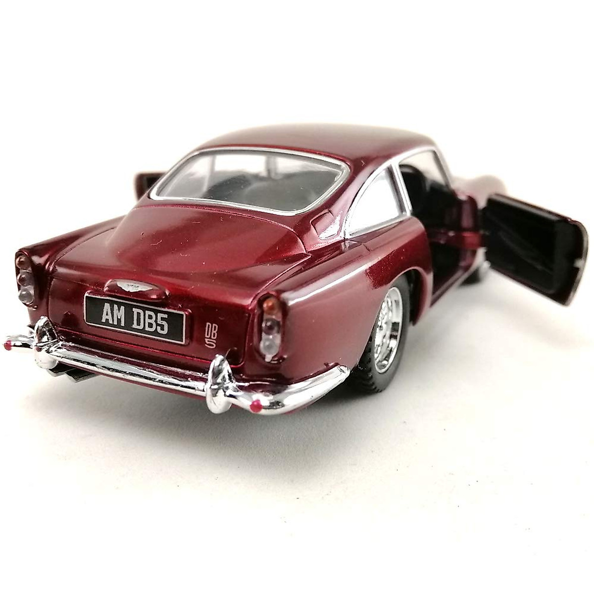 Sport Racing Classic Model Car Die-Cast 1:38 1963 Aston Martin DB5 Red Color Toy Collection Pull Back Open Door Hobby Collectible , unisex