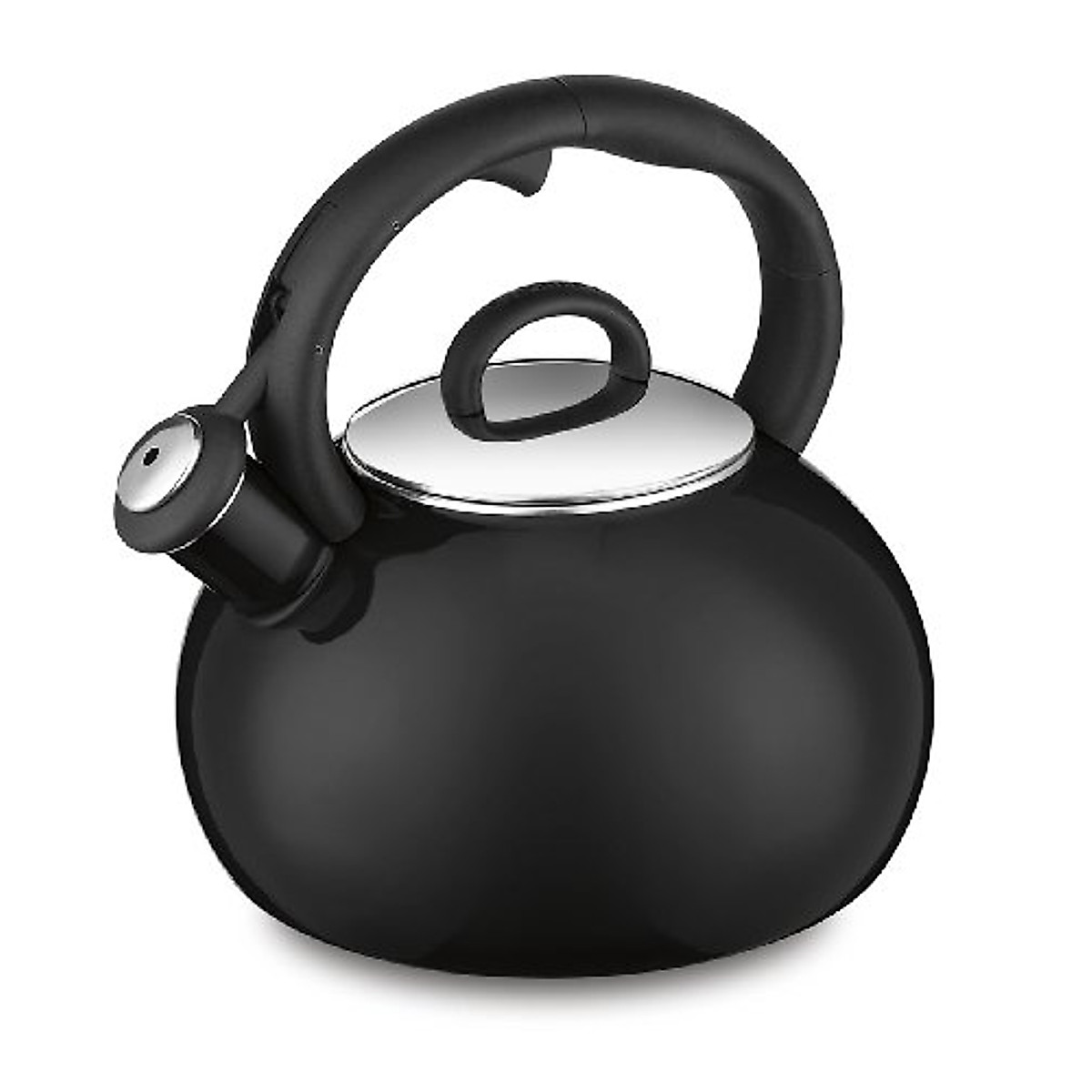Cuisinart CTK-EOS17BK Aura 2-Quart Enamel Teakettle, Make 2-Quarts of Boiling Water in this Classic Tea Kettle, Black