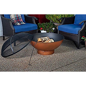 Bond Manufacturing 51578 Tazon 30" Wood Burning Steel Fire Pit, Copper