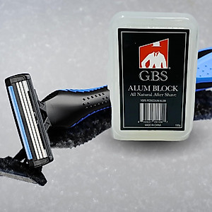 G.B.S Alum Block Bar Travel Cases, Pack of 3 (100 Grams Per Bar) Potassium Shaving Alum After Shave Soothing Razor Burn Relief