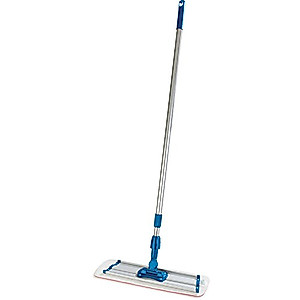 Carlisle FoodService Products Telescopic Mop Handle for Flat Head Mops for Floor Cleaning, Home, Kitchen, Restaurants, Office, And Janitorial Use, Aluminum, 43 - 70 Inches, Silver