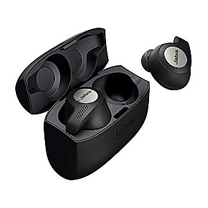 Jabra Elite Active 65t Earbuds – True Wireless Earbuds with Charging Case, Bluetooth Earbuds with a Secure Fit and Superior Sound, Long Battery Life and More (Renewed) (Titanium Black)