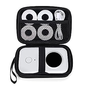 POLONO Label Maker Case Compatible P10/ NiiMbot D11 Label Maker/Phomemo D30&D35/Memoking D30/Supvan E10/Marklife P11 Portable Bluetooth Label Printer, for USB Cable and Accessories (Case Only)