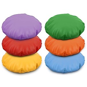 GAMENOTE Round Floor Cushions for Classroom - Comfy Memory Flexible Seating Floor Seat Cushion for Kids Distance Learning (6 Pieces)