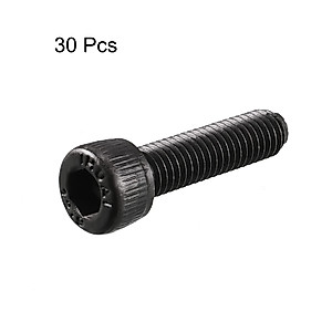 uxcell M5 x 20mm 12.9 Alloy Steel Hex Socket Head Cap Screws Bolt Black 30pcs