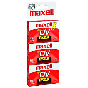 Maxell 298016 Premium Grade Mini DV Video Cassette 60 Minutes 3 pack