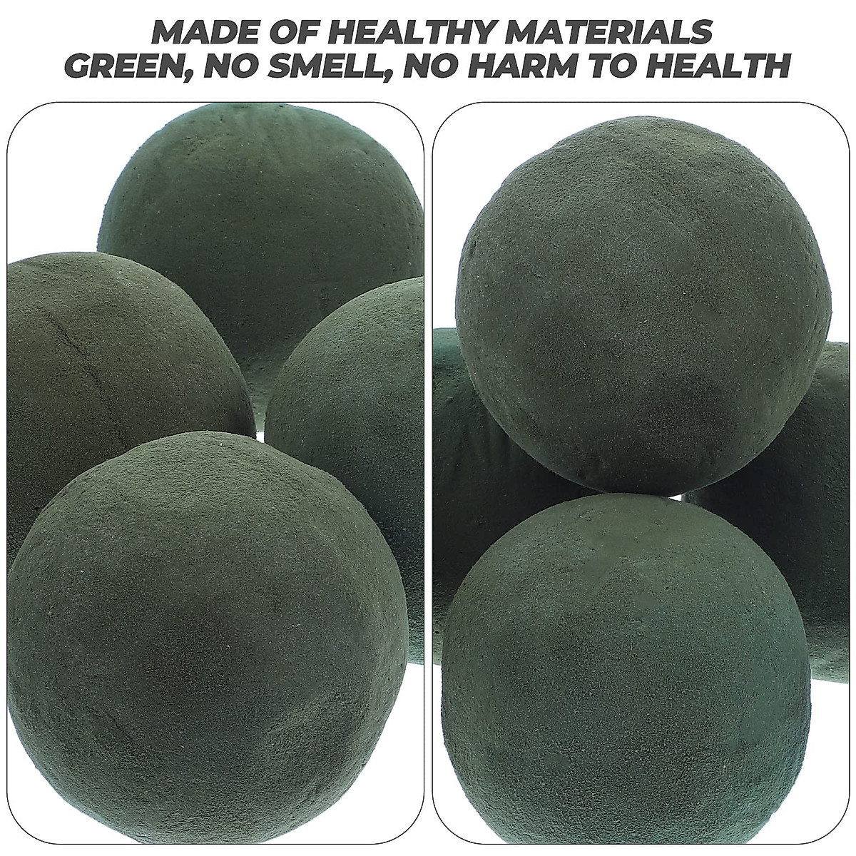 6 Pcs Flower Round Brown Dry Floral Foam Blocks for Wedding Birthdays Decorations 3.54 inch