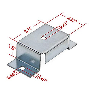 Hydraker 4Pcs Trailer Stake Pocket 2" X 4" Fit for Flat Beds and Trucks