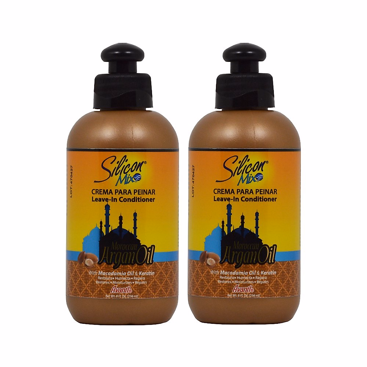 Silicon Mix Moroccan Argan Oil Leave-In Conditioner 8oz "Pack of 2"