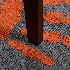 Orian Rugs Playroom Handprints Rug - Blue 4 x 6 Abstract Indoor Kids Area Rug