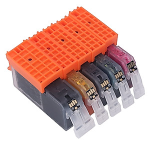 Printer Cartridge Ink Cartridge with Ink for PIXMA IP4870 IP4970 IX6560 Printer (BK BK C M Y 5 Colors)