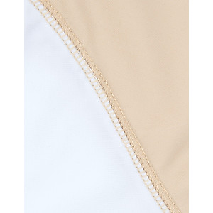 Leveret Kids Baby Boys Girls One Piece Rashguard UPF 50+ Solid Beige/White Size 12-18 Months