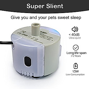 Cat Water Fountain Pump,Cat Fountain Pump Replacement Pump SMA-800 Submersible Motor,Pet Water Fountain Pump for Stainless Steel Cat Water Dispenser (Bottom Pumping)