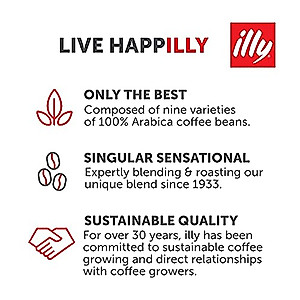 Illy Classico Instant Coffee Medium Roast Classic Roast with Notes Of Caramel Orange Blossom and Jasmine 100% Arabica Coffee No Preservatives, 3.3 Ounce Can (Pack of 1)