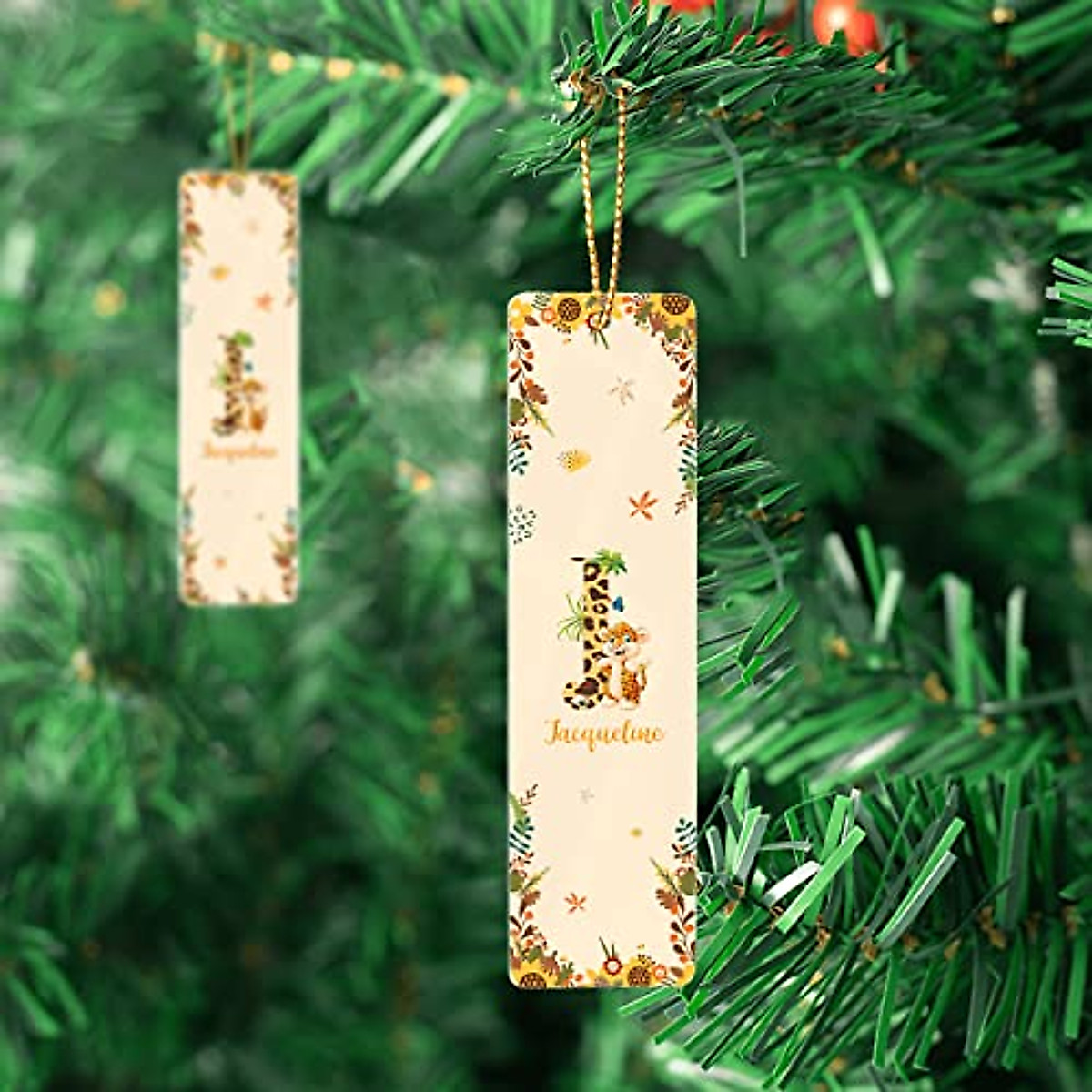 GOLEEX Personalized Initial Bookmark Leopard Magnetic Bookmarks Customized Name Letter Page Markers Cute Reading Gifts for Book Lovers Students Women Teens Adults at Christmas