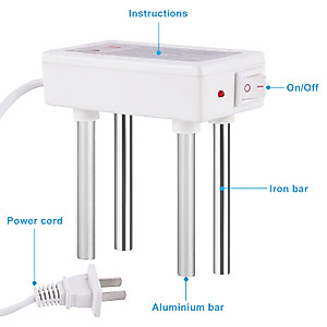 Trumego Water Electrolyzer Quick Water Quality Tester Water Electrolysis Tool Iron Bars for Home Use