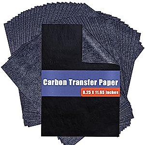 Carbon Paper for Tracing Graphite Transfer-Paper - PSLER 60 Pcs Black Graphite Paper for Tracing Drawing Patterns on Wood Projects Canvas Fabric Artist Lettering Sketch Drawing A4 Size 8.5 X 11 Inch¡­