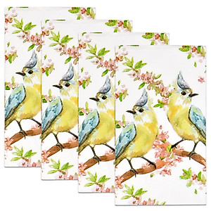 Gift Boutique 100 Bird Guest Napkins Disposable Paper Pack Birds on Branches Hand Napkin for Bathroom Powder Room Wedding Anniversary Holiday Spring Tea Party Bridal Baby Shower Decorative Towels