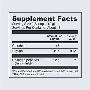 Vital Proteins Collagen Peptides Powder Unflavored 9.33 OZ+Marine Collagen