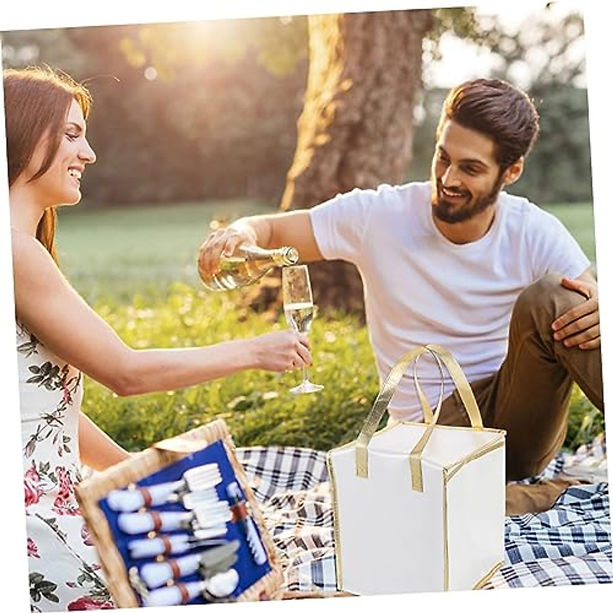 SOLUSTRE Insulated Bag insulated bag cloth insulated reusable grocery bags disposable cooler large cooler bag cooler bags insulated cooler bag food carrier Fresh food bag