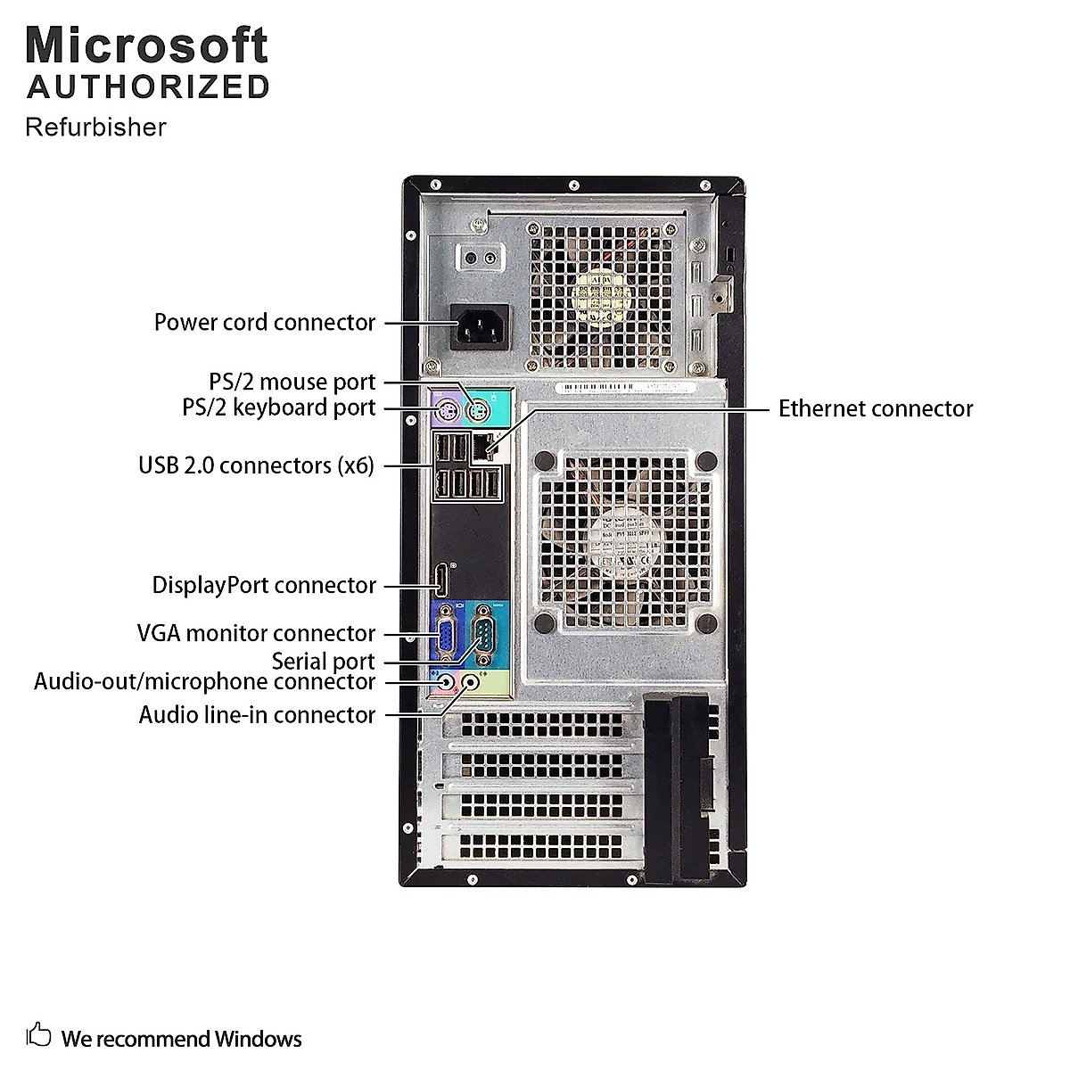 Dell Optiplex High Performance Desktop Computer Tower, Intel Quad Core i7 up to 3.8GHz, 16GB RAM, 512GB SSD, DVD, WiFi, VGA, DP, Windows 10 Pro 64 Bit-Multi-Language En/Sp/Fr(Renewed)