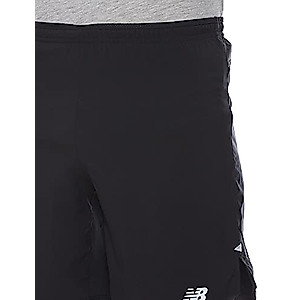 New Balance Men's Impact Run 7 Inch Short, Black , Medium