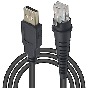 Poyiccot Barcode Scanner USB Cable 2m/6.5ft, RJ45 to USB 2.0 Barcode Scanner Cable Compatible for Honey-Well Barcode Scanner 1900G-HD 1900G-SR 1902G-HD 1300G 1400G 1202G 1900G 1250G 1200G MS7580