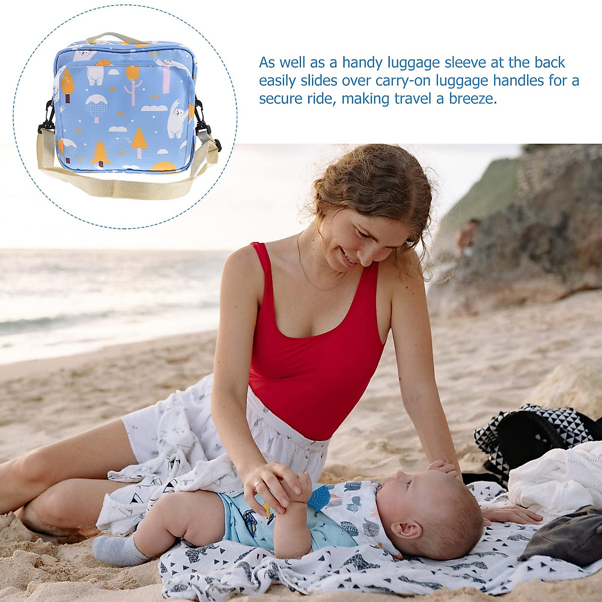 TOYANDONA Single-shoulder Mom Cross Body Tote Travel Handbag Tote Crossbody Diaper Bag Diaper Storage Organizer Cross Body Diaper Bag Travel Diaper Organizer Bag