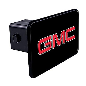 GMC Black Red Logo Plastic Trailer Hitch Cover