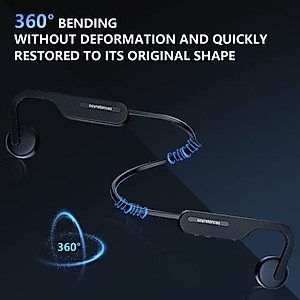 sayrelances Bone Conduction Headphones, Open-Ear Bluetooth Sport Headphones, Built-in Mic Wireless Earphone for Workout Hiking Running Driving Cycling Fitness Walking