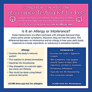 UCARI Pet Sensitivity & Intolerance Test Kit for Dogs & Cats | 1000+ Environmental & Pet Food Intolerance Screening | | 4 Tests in 1 | Non-Invasive Bioresonance Home Health Testing Kits, Fast Results